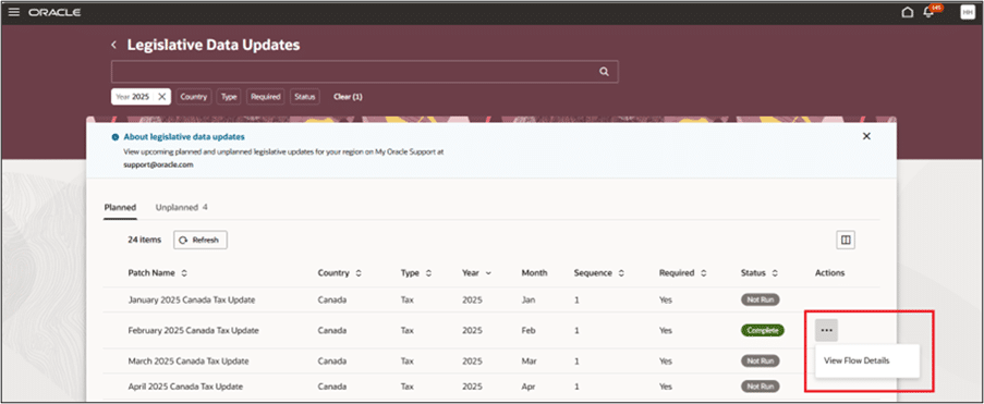 Oracle Global Payroll 25C Updates for HCM: Key Features